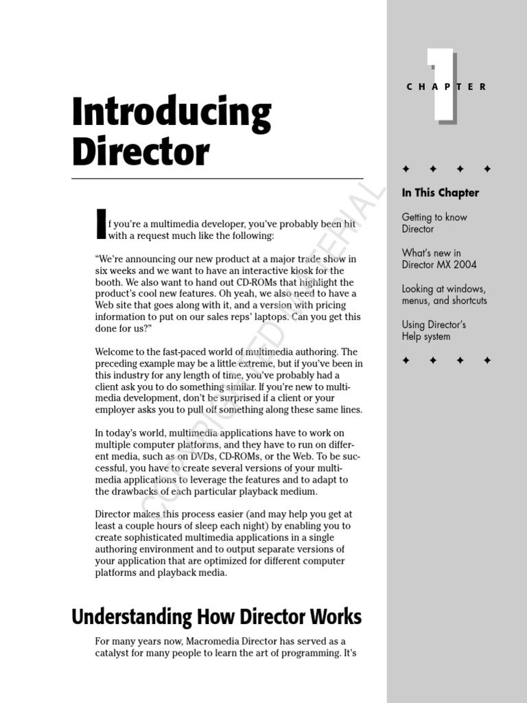 Director Tutorial | PDF | Menu (Computing) | Library (Computing)