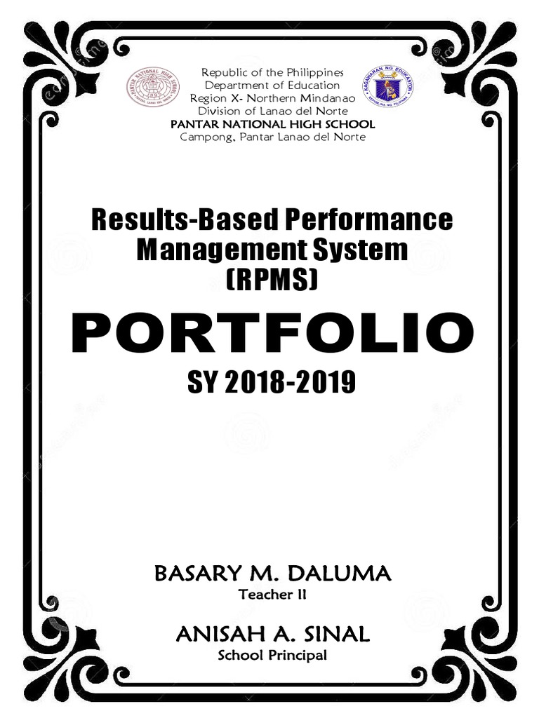 RPMS Cover Pages For KRAs and Objectives by RAQUEL S. NATAD | PDF ...