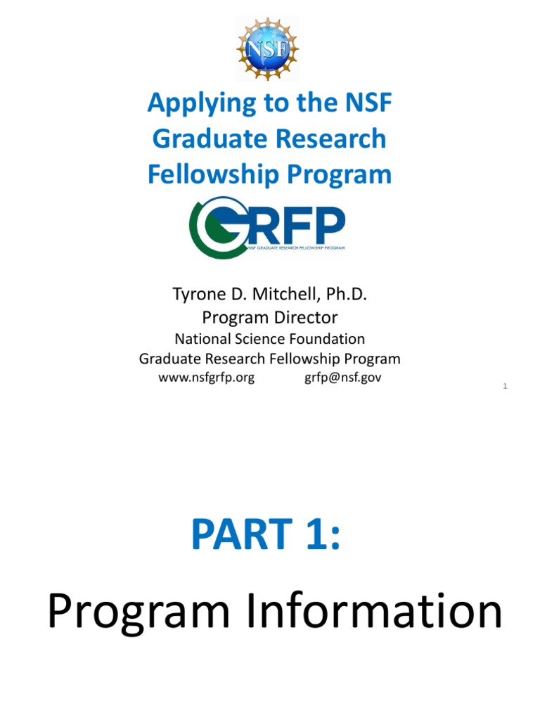 NSF Graduate Research Fellowship Guide | PDF | Graduate School ...