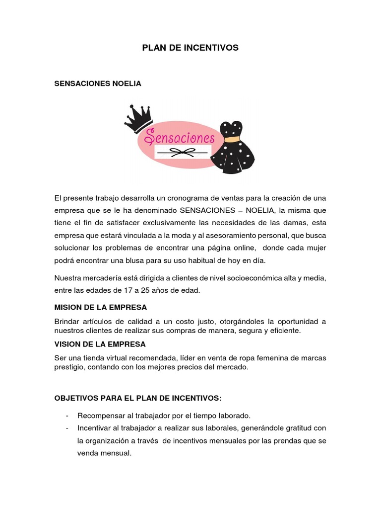 Plan de Incentivos | PDF | Economias | Business