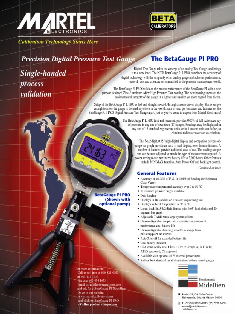BetaGauge PI PRO - Pressure Calibration Gauge NUEVO | PDF | Celsius ...