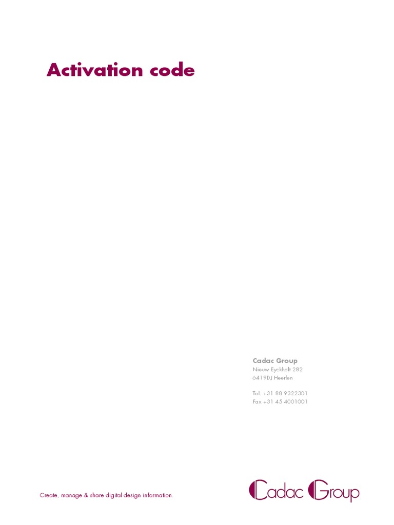 Cadac Group Eng Activation Code2 | PDF | Areas Of Computer Science | Information Technology
