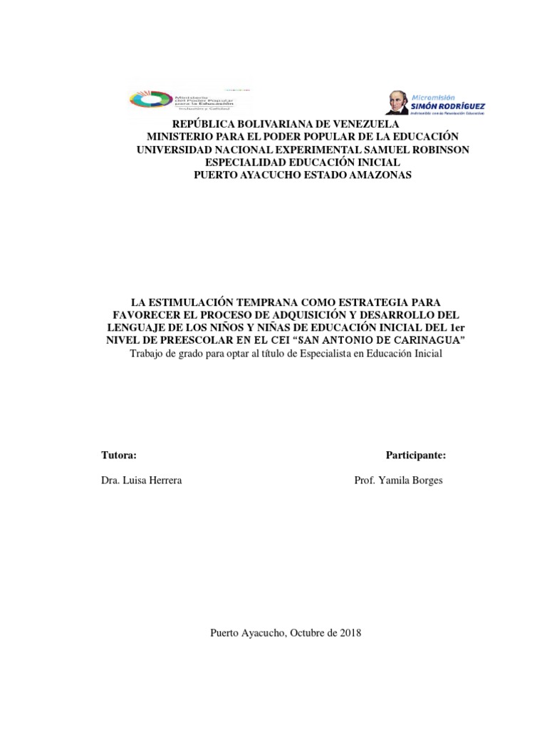 Trabajo Yamila Borges Pnfa | PDF | Educación de la primera infancia ...