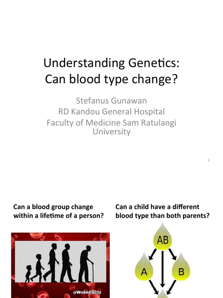 Understanding Gene-Cs: Can Blood Type Change? | PDF | Genetics | Medicine