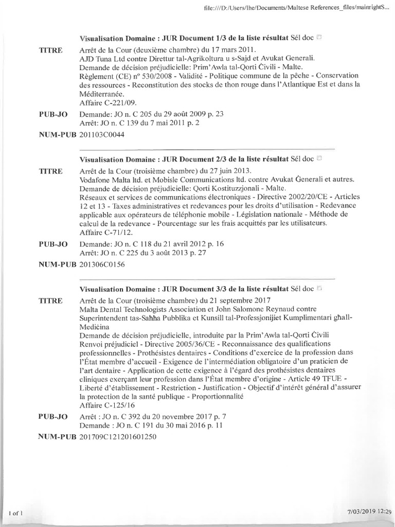 Maltese Courts Filed Only Three Preliminary References To The EU Court ...