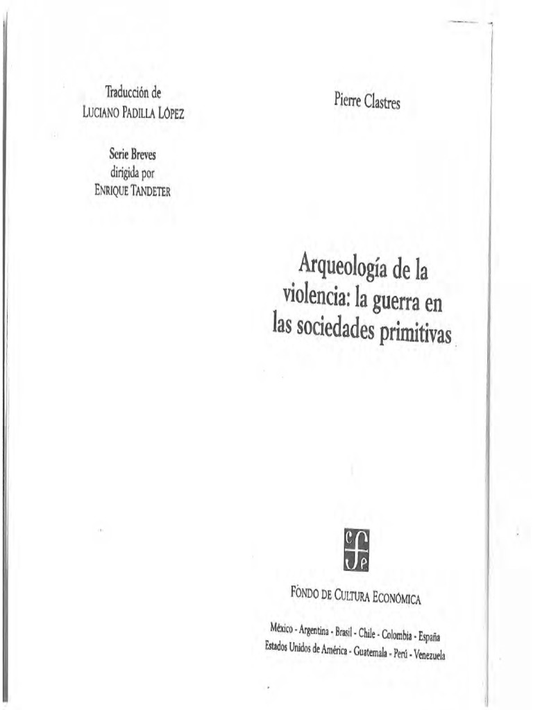 Arqueología de La Violencia. Pierre Clastres | PDF | Museología ...