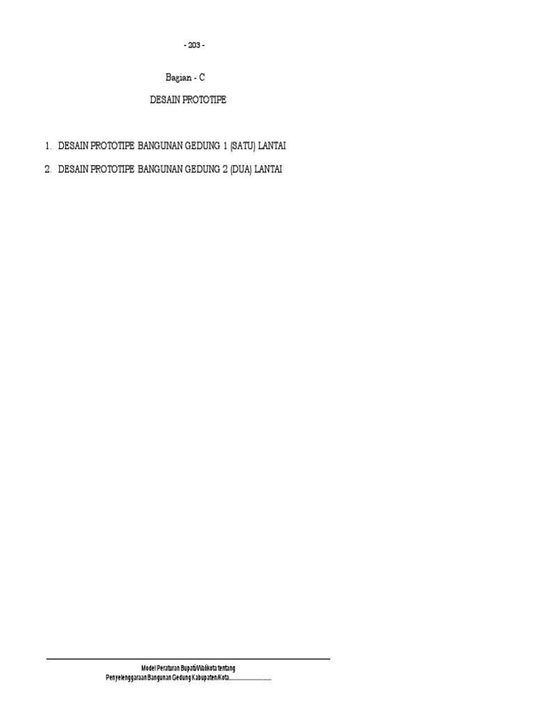 Desain Prototype BG Sederhana 1 Dan 2 Lantai | PDF