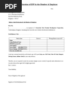 EPFO Name Change Correction Form PDF | PDF