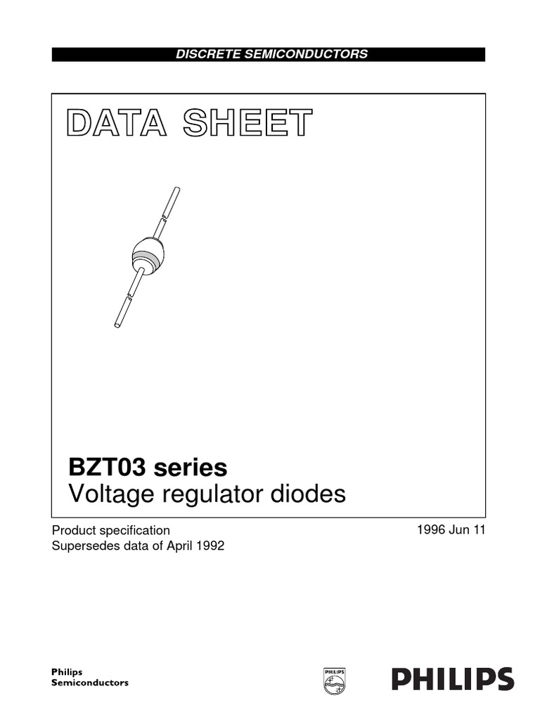 Data Sheet: BZT03 Series | PDF | Diode | Electrical Resistance And Conductance