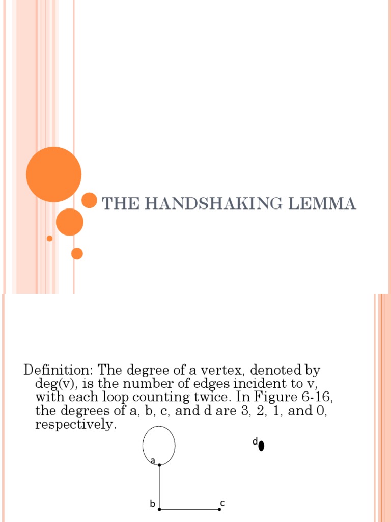 The Handshaking Lemma | PDF | Vertex (Graph Theory) | Theoretical Computer Science
