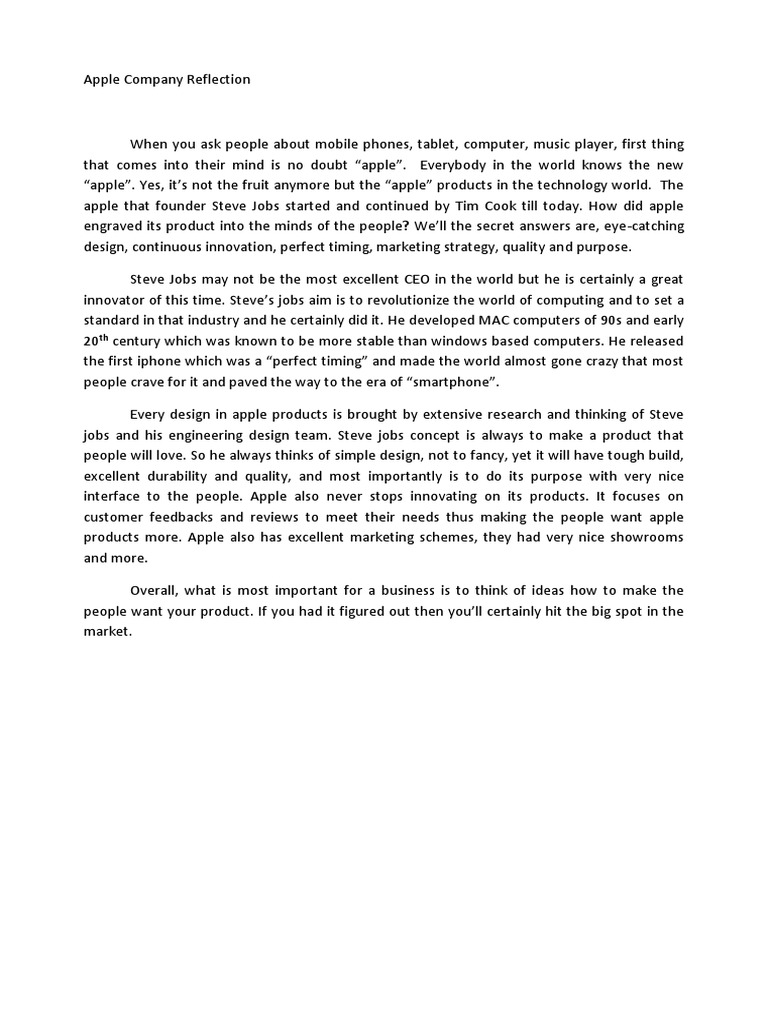 An Analysis of Apple's Success Through Innovation, Design, Timing and ...