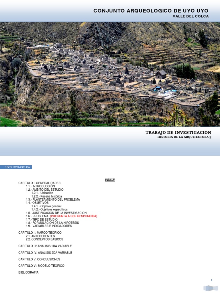Analisis Arquitectonico Uyo Uyo | PDF | Herida | Imperio Inca
