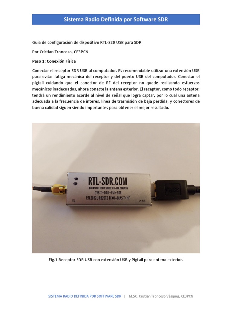Guía de Configuración de Dispositivo RTL-SDR v2 PDF | PDF | Modulación de frecuencia | Radio ...
