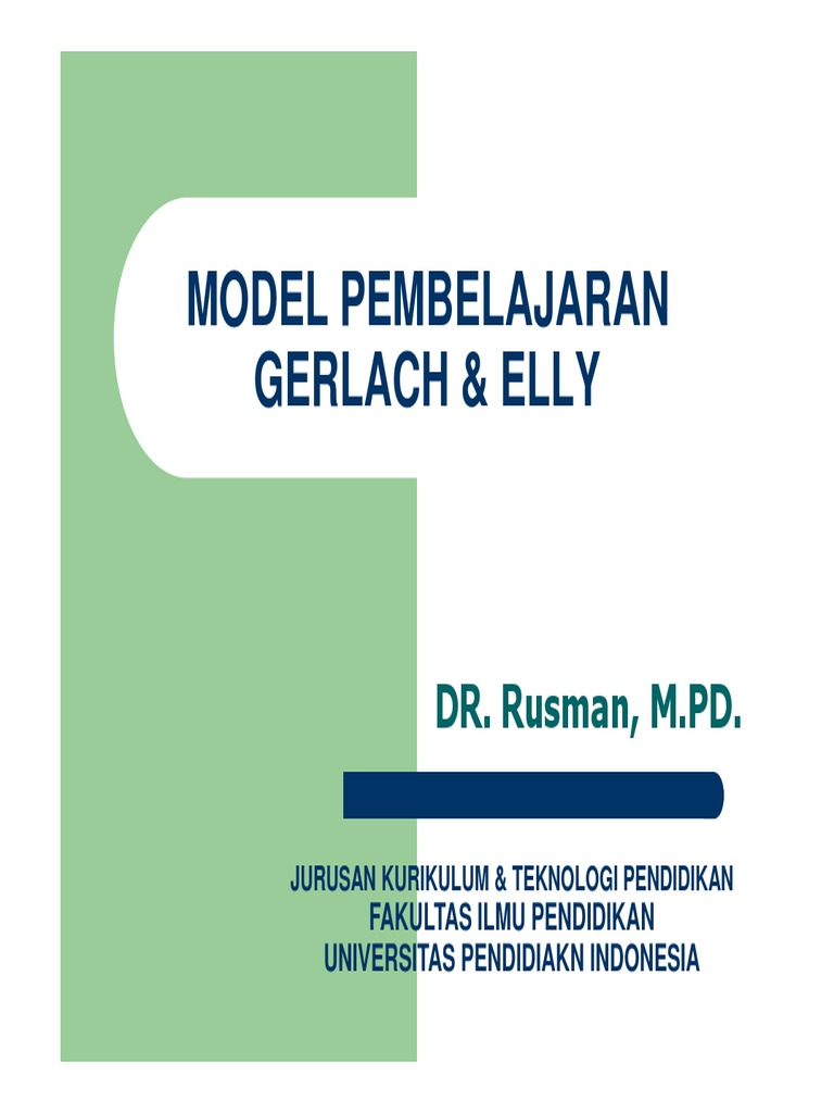 Model Pembelajaran Gerlach & Elly (Compatibility Mode) | PDF