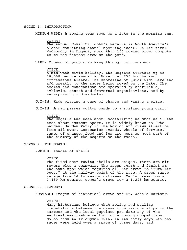 Day at The Races (AV Script) | PDF | Rowing (Sport) | Rowing