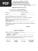 Annual Leave Request Form | PDF