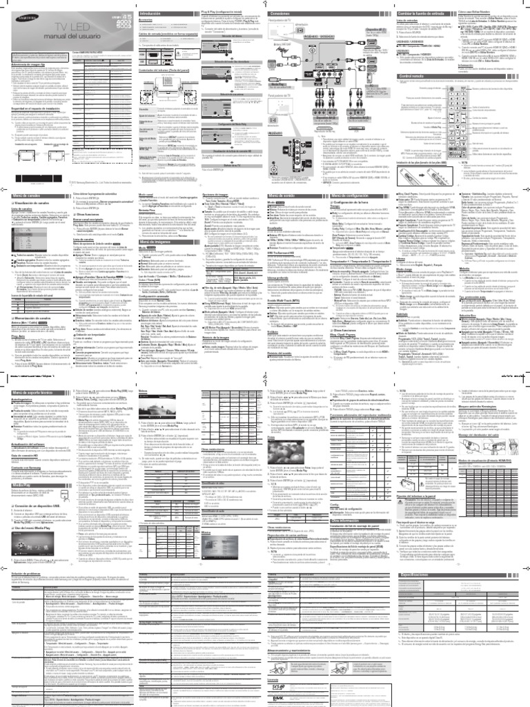 Manual Samsung TV Led PDF | PDF | Hdmi | Televisión