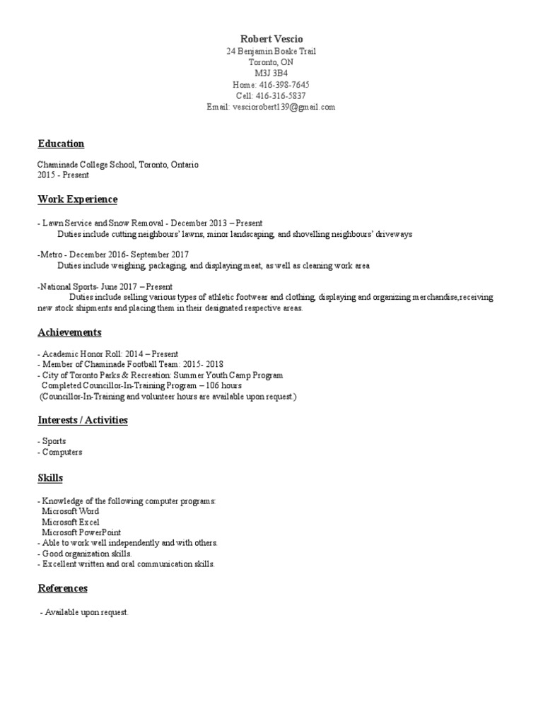 Job Resume | PDF