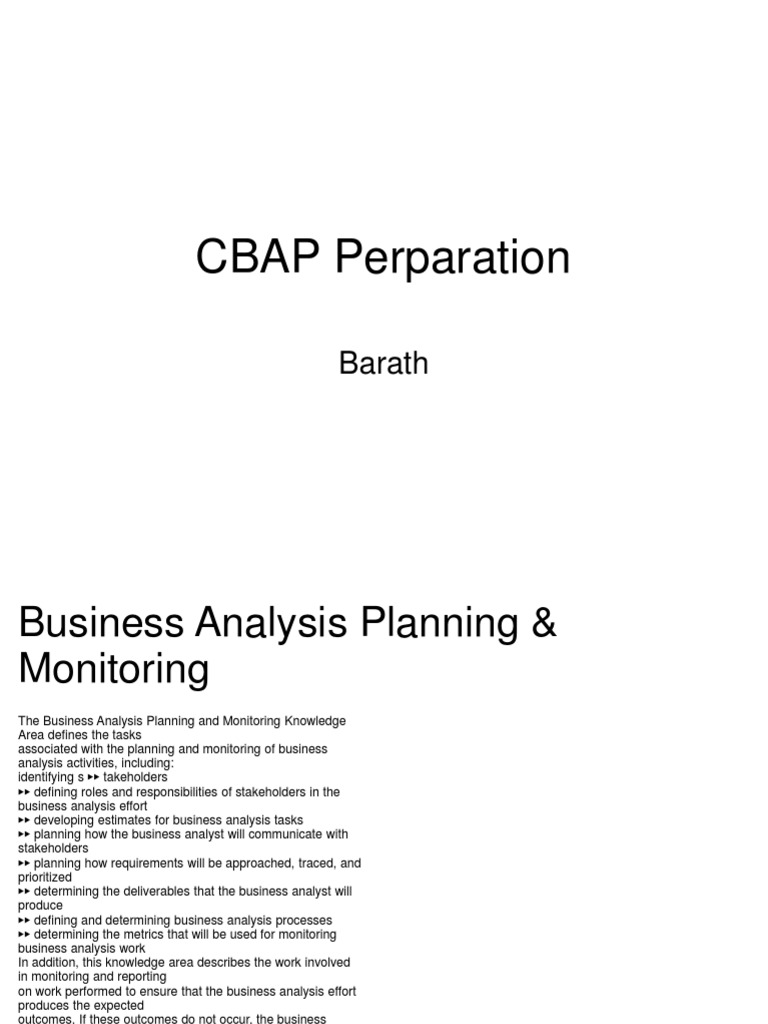 BA Preparation | Download Free PDF | Business Analysis | Business Process