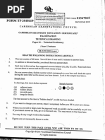CSEC Technical Drawing (Option B - Mechanical Drawing) Past Paper ...