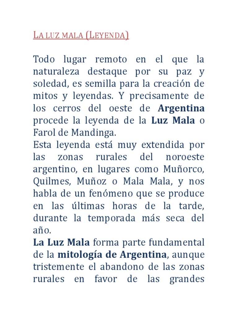 La Luz Mala | PDF