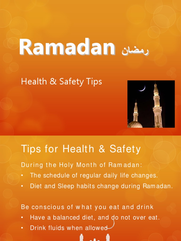 Ramadan Health Safety | PDF | Dehydration | Foods