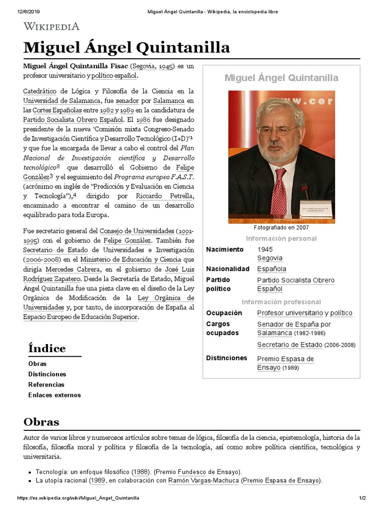 Miguel Angel Quintanilla | PDF | Science | Tecnología (general)