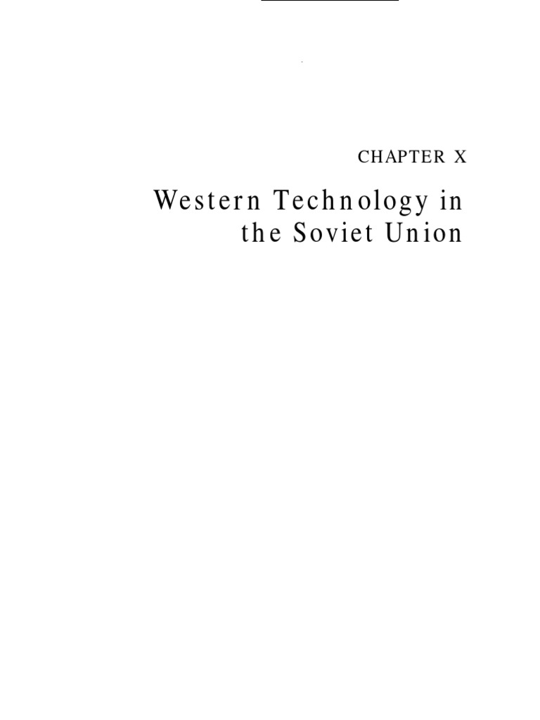 Western Technology in The Soviet Union | PDF | Soviet Union | World ...