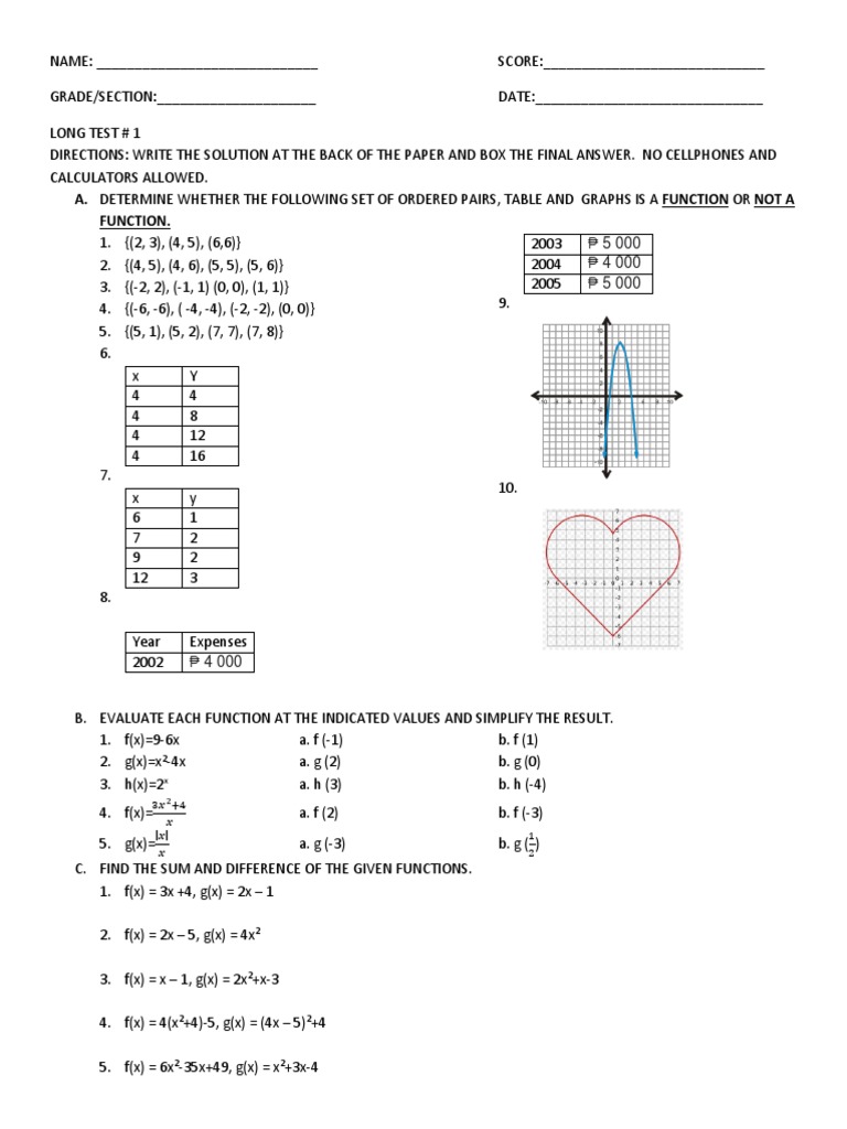 Quiz 1 Genmath | PDF