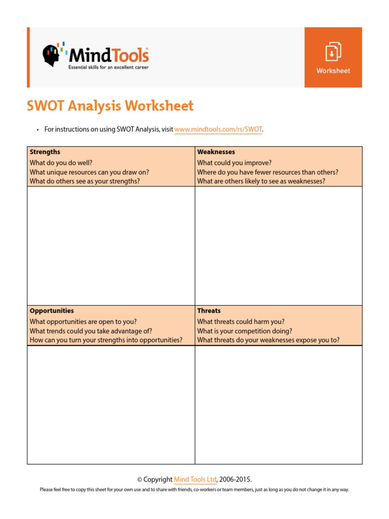 Strengths And Weaknesses Worksheet