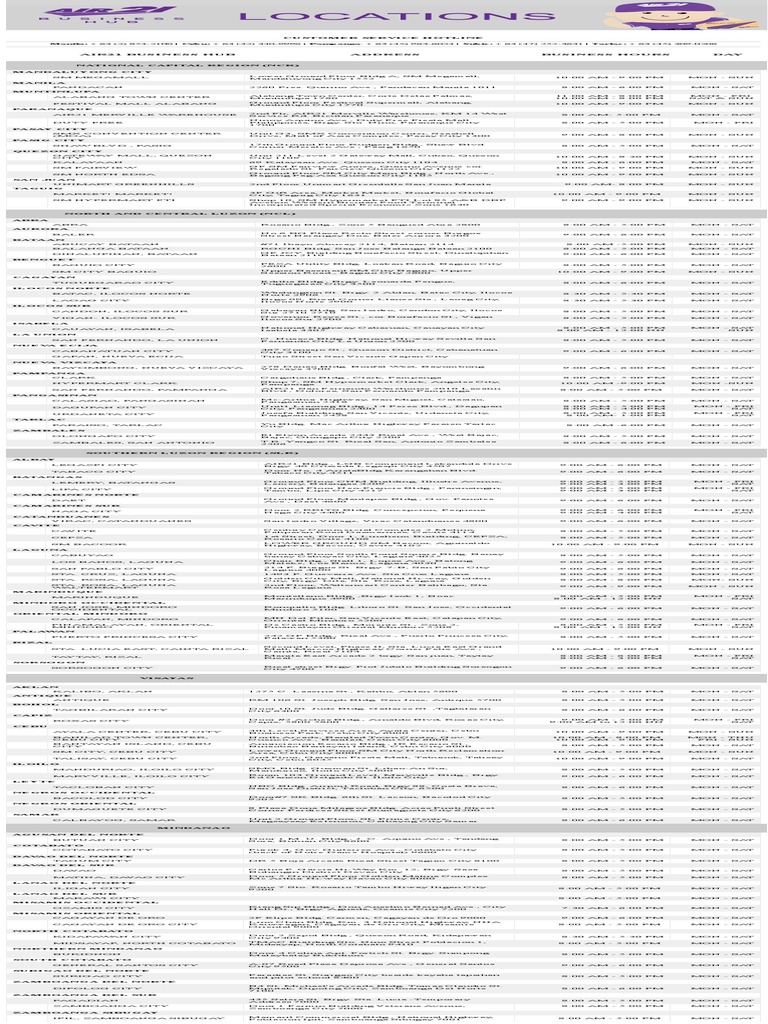 Air21 Location | PDF | Metro Manila | Cebu
