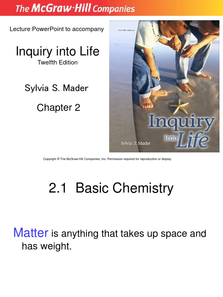 2 1 Chemistry of Biology | PDF | Chemical Polarity | Chemical Bond