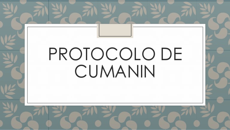 Protocolo de Cumanin | PDF