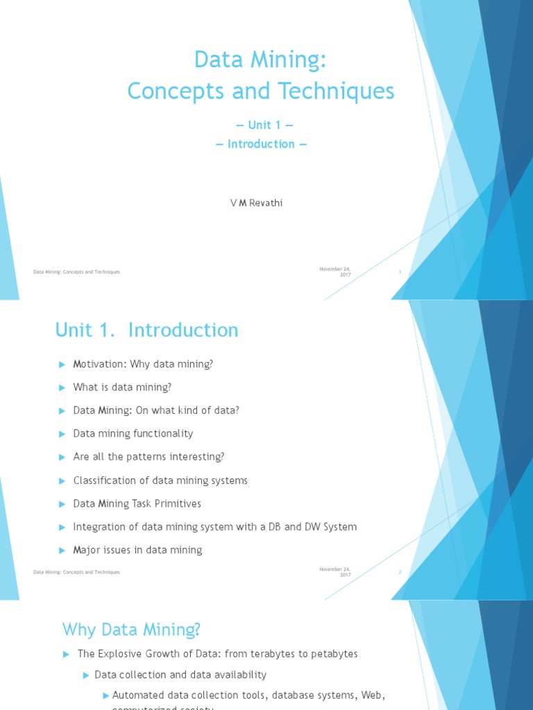 DM Unit1 | PDF | Data Mining | Data Analysis
