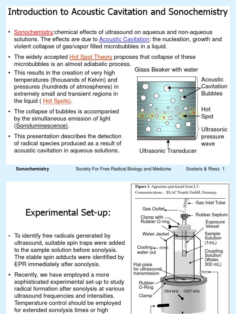 Introduction To Acoustic Cavitation and Sonochemistry | PDF | Physical ...