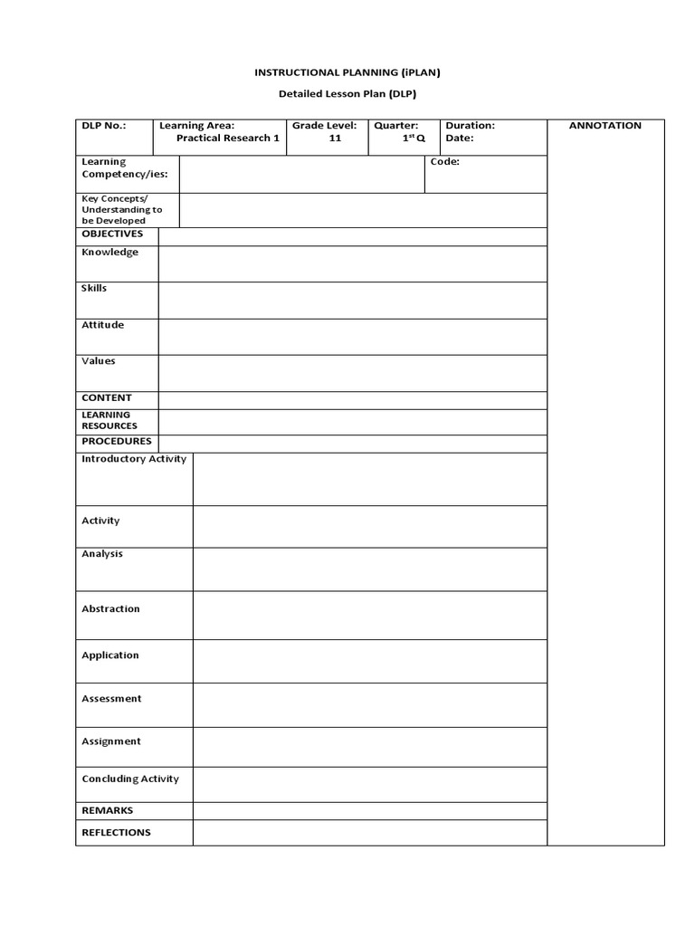 DLP Blank Form | PDF