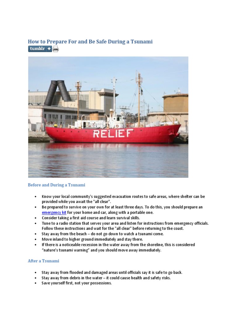 Tsunami Preparedness Guide | PDF | Tsunami | Emergency Evacuation