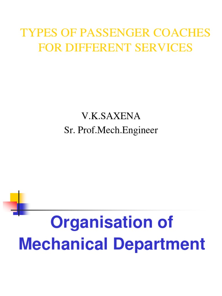 Types of Passenger Coaches For Different Services | Download Free PDF ...