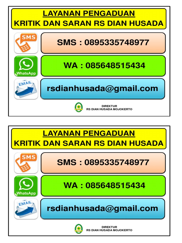 Layanan Pengaduan Leaflet | PDF