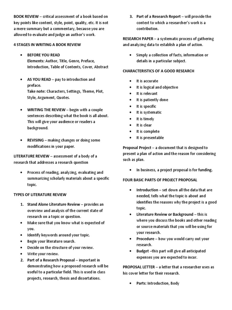 Grade 11 Reading & Writing Reviewer | PDF | Books | Thesis