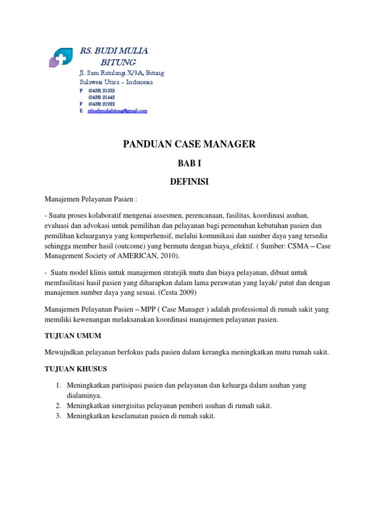 Pap 2 Panduan Case Manager | PDF