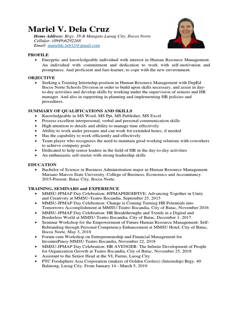 Resume - Mariel | PDF | Human Resource Management | Leadership