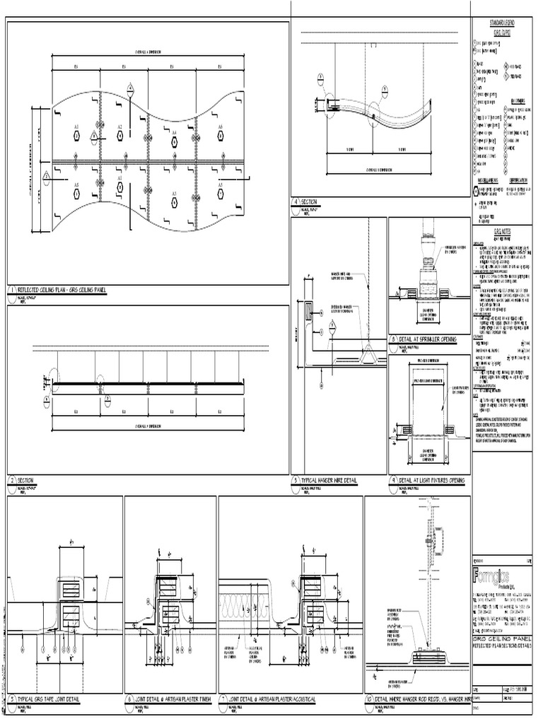 GRG Ceiling and Panel Details | PDF