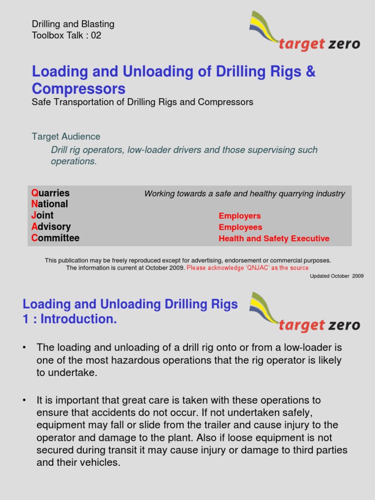 Loading and Unloading of Drilling Rigs & Compressors | PDF | Drilling ...
