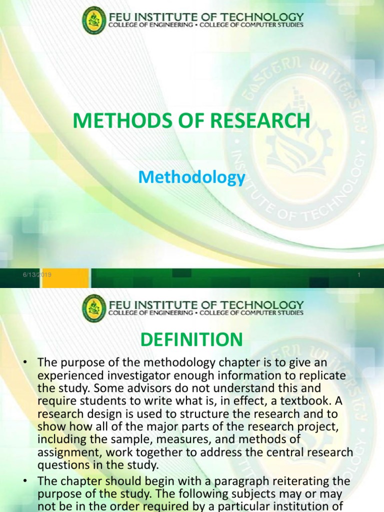 Research Method | PDF | Research Design | Validity (Statistics)