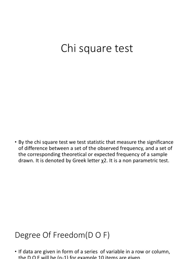 Chi Square Test | PDF | Chi Squared Test | Chi Squared Distribution