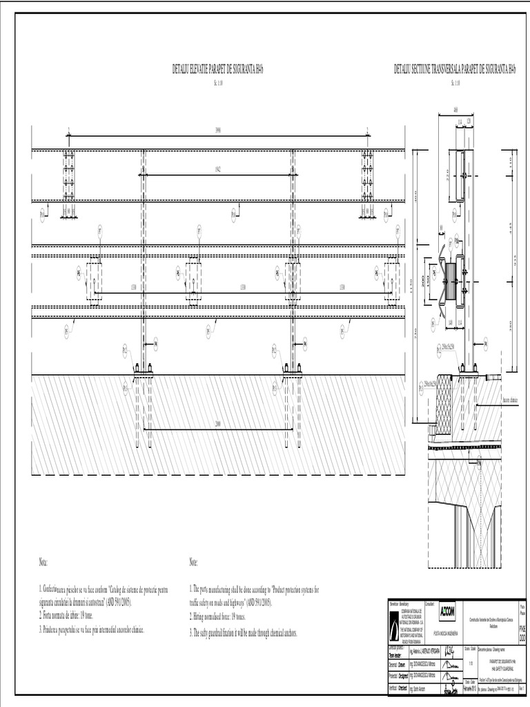 H4b Safety Guardrail Installation Details | PDF | Land Transport | Road ...