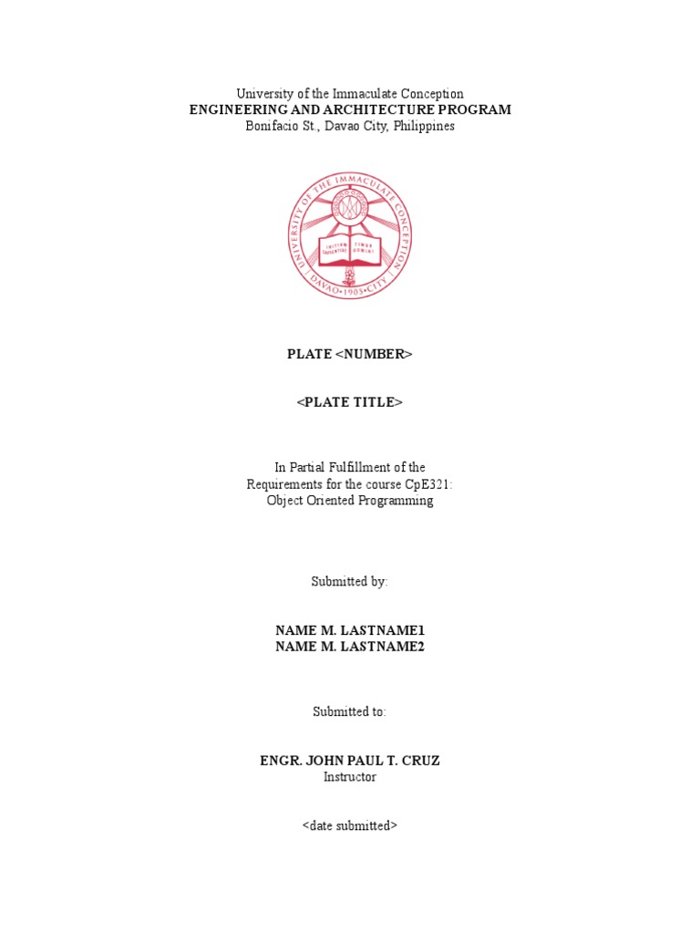 Engineering and Architecture Program: University of The Immaculate ...