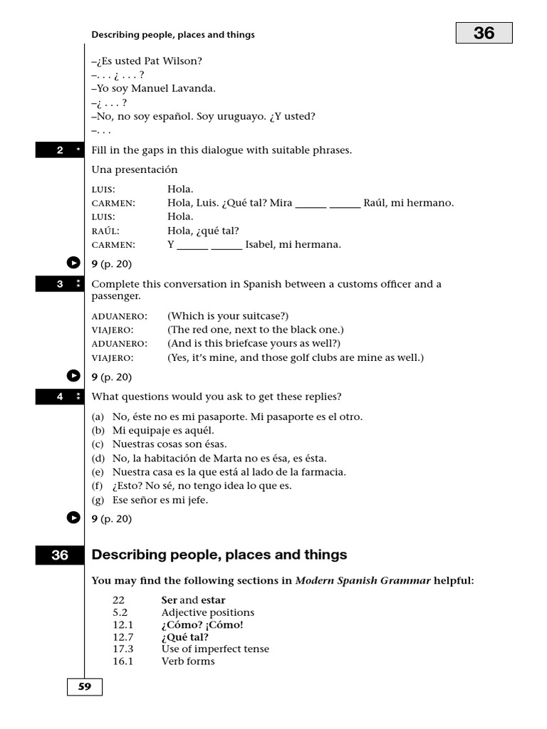 Describing People and Things | PDF | Syntactic Relationships | Philology