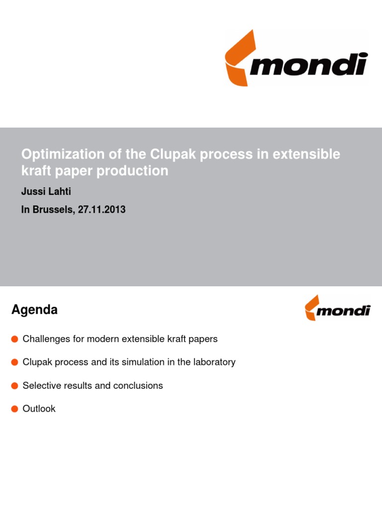 Clupak Process Optimization in Kraft Paper | PDF